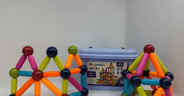 Formuese Magnetike per Femije me 166 Pjese | Magnetic Sticks