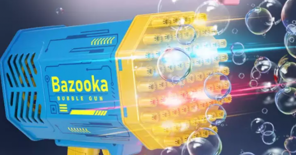 Pistolete Loder me Flluska | Rocket Bubble LED Machine